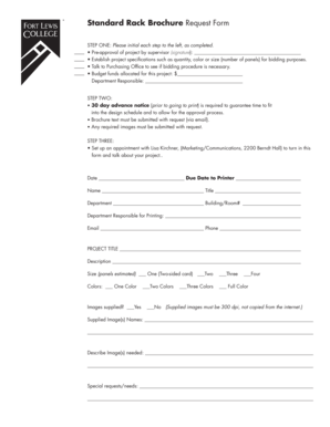 Fillable Online fortlewis Standard Rack Brochure Request Form - Fort ...