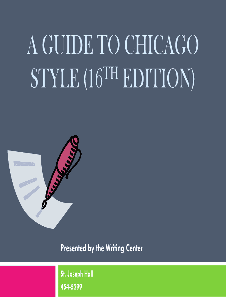 Fillable Online A Guide to Chicago Style 15th edition Fax Email Print ...