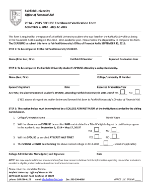 Fillable Online fairfield Fairfield University Office of Financial Aid ...