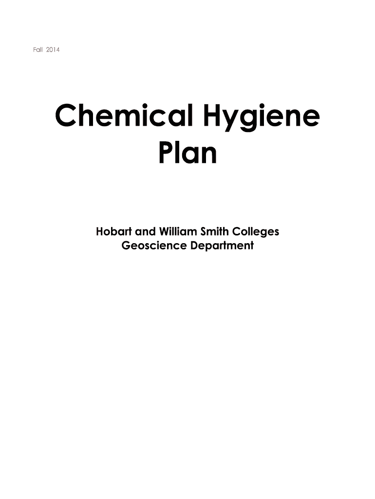 Fillable Online hws Chemical Hygiene - hws Fax Email Print - pdfFiller