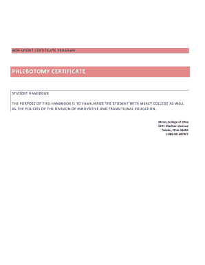 Fillable Online mercycollege PHLEBOTOMY CERTIFICATE - mercycollegeedu ...
