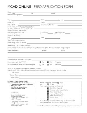 Fillable Online mcad MCAD Online PSEO Application Fax Email Print ...