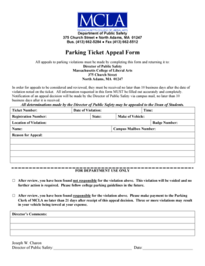 Parking Ticket Appeal Form - Mclaedu - Fill and Sign Printable Template ...