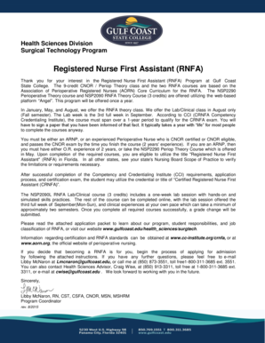 Fillable Online gulfcoast Health Sciences Division Surgical Technology ...