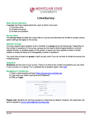 Fillable Online Basic Survey Elements Fax Email Print - pdfFiller