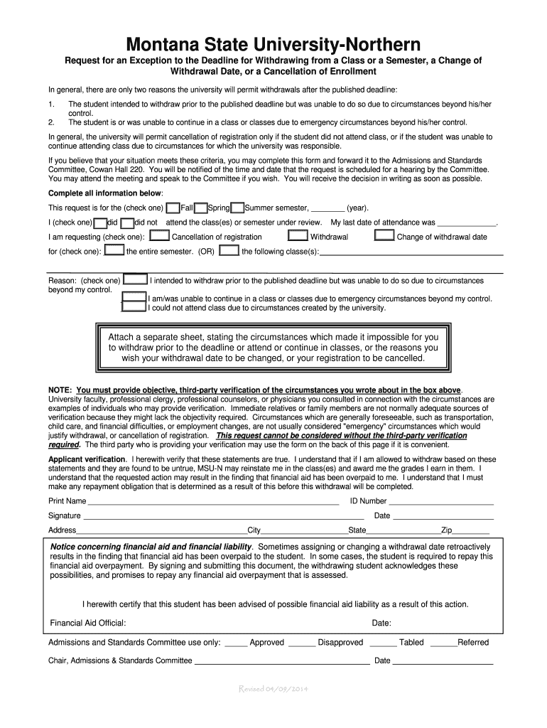 Fillable Online msun Montana State University-Northern Fax Email Print - pdfFiller
