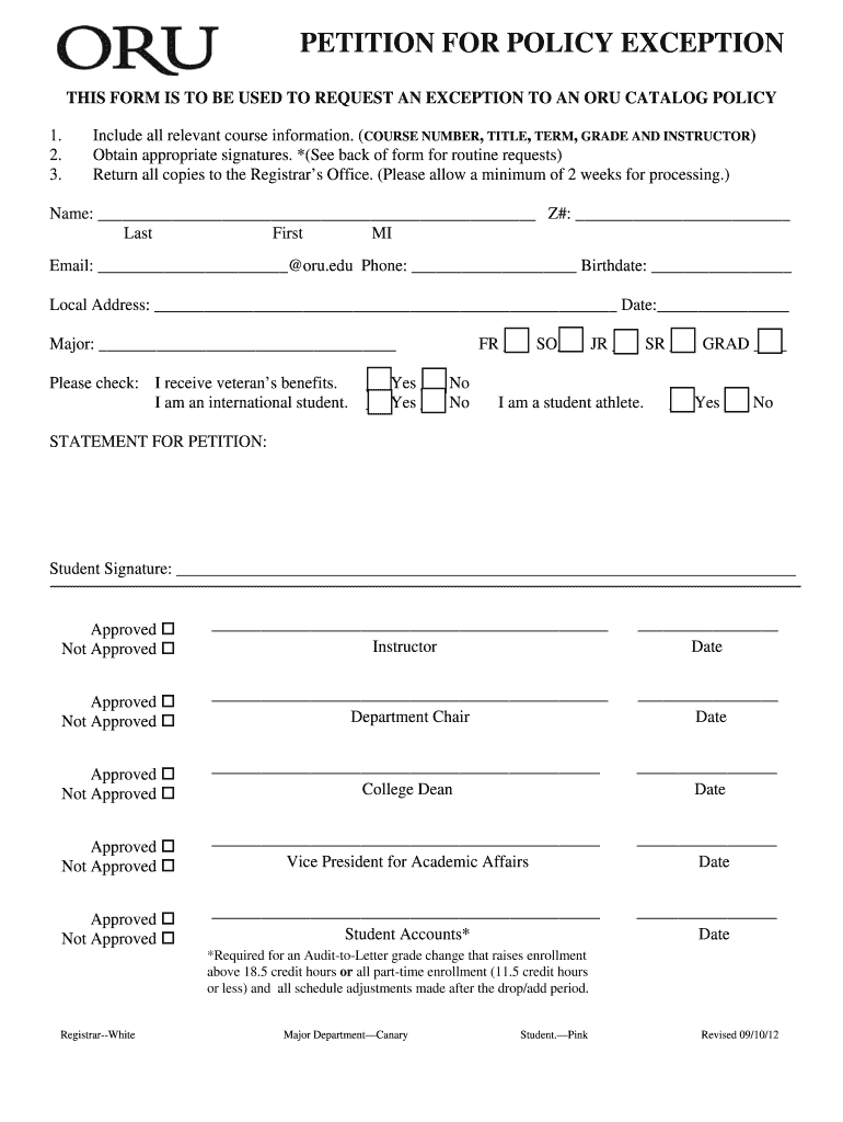 Oru petitions: Fill out & sign online | DocHub
