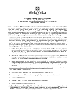 Fillable Online NCAA Banned Drugs and Medical Exceptions Policy Fax ...