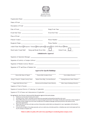 Fillable Online miles Activity Permit Form - Miles College Fax Email ...