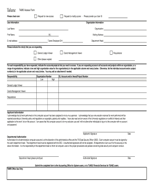 Fillable Online tulane TAMS Access Form - Tulane University Fax Email ...