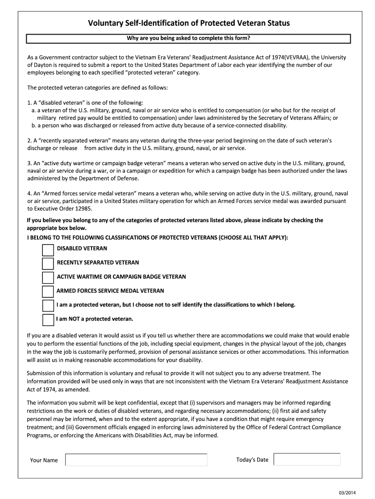 Fillable Online udayton As a Government contractor subject to the ...