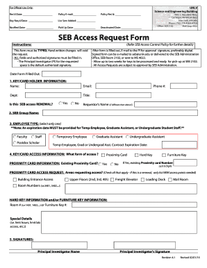 Fillable Online unlv SEB Access Request Form - University of Nevada Las ...