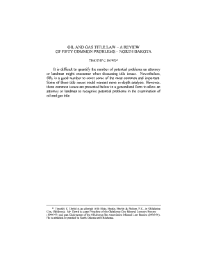Fillable Online law und OIL AND GAS TITLE LAW A REVIEW OF FIFTY COMMON ...