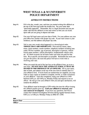 Fillable Online wtamu WEST TEXAS A M UNIVERSITY - wtamuedu Fax Email Print - pdfFiller