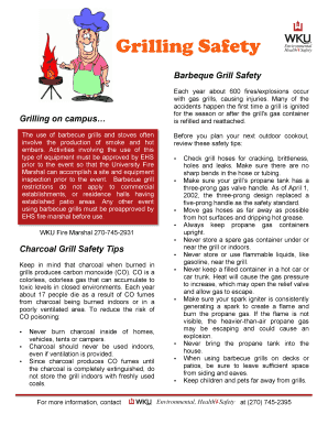 Fillable Online wku Grilling Safety - wku Fax Email Print - pdfFiller