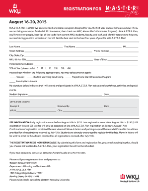 Fillable Online wku Master-plan-application Fax Email Print - pdfFiller