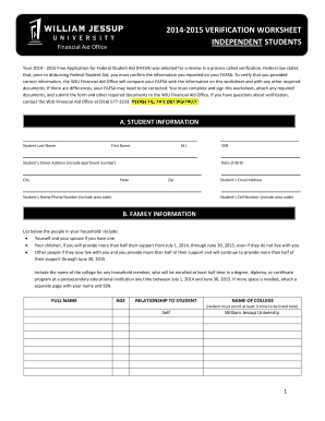 Fillable Online jessup Your 2014 2015 Free Application for Federal ...