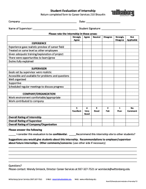 Fillable Online Clinical Internship Evaluation Form Fax Email Print - pdfFiller