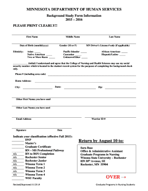 Fillable Online winona MINNESOTA DEPARTMENT OF HUMAN SERVICES ...