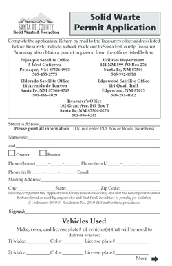 Fillable Online Solid Waste Permit bApplicationb Fax Email Print ...