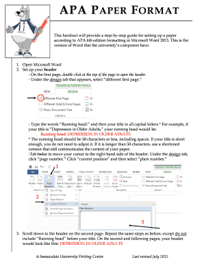 Fillable Online APA P APER F ORMAT Fax Email Print - pdfFiller