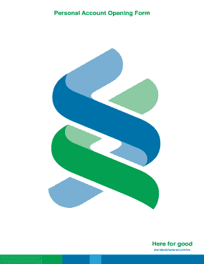 Fillable Online Personal Account Opening Form - Standard Chartered Fax ...
