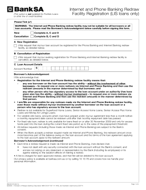 Fillable Online Internet and Phone Banking Redraw not Facility Fax ...