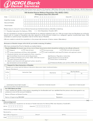 Fillable Online ICICI Bank Limited, C/o 3i Infotech Limited, Akruti ...