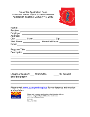 Fillable Online azhpe 2013-APE-Presenter-Application.docx - azhpe Fax ...