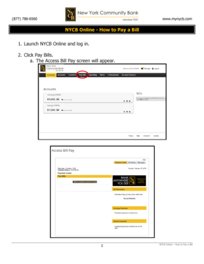 Fillable Online 1 Launch NYCB Online and log in 2 a The Access Bill Fax ...