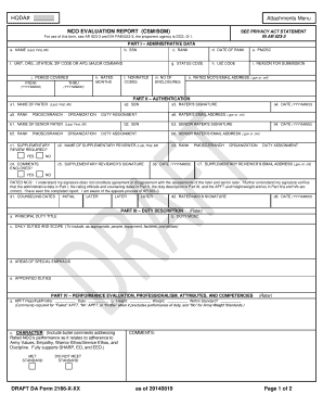 Fillable Online army NCOER for sergeant majorcommand sergeants major ...