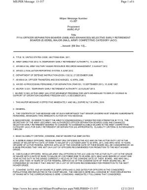 Fillable Online MILPER Message: 13-357 Fax Email Print - pdfFiller