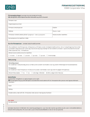Fillable Online DNB Corporate Visa Fax Email Print - pdfFiller