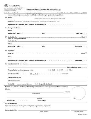 Fillable Online rietumu Transfer-w-authorisation-LV Fax Email Print - pdfFiller