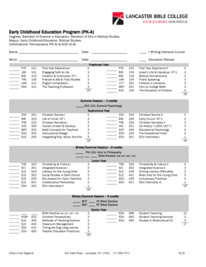 Fillable Online Early Childhood Education Program PK-4 Fax Email Print ...