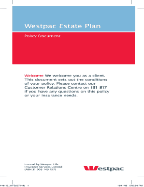 Fillable Online Westpac Estate Plan Fax Email Print - pdfFiller
