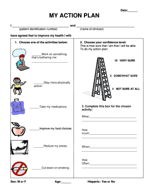 Fillable Online ahrq My Action Plan English - ahrq Fax Email Print - pdfFiller