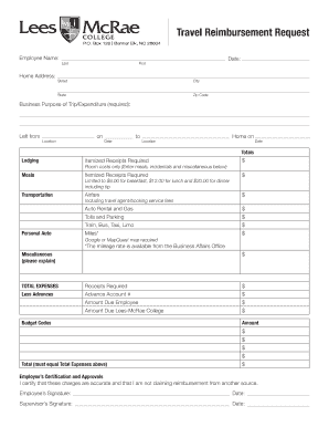 Fillable Online lmc Travel Reimbursement Request - Your Future Elevated Fax Email Print - pdfFiller