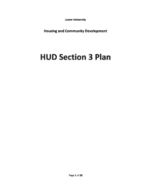 Fillable Online HUD Section 3 Plan Fax Email Print - pdfFiller