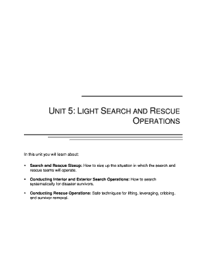 Fillable Online Search and Rescue Sizeup: How to size up the situation ...