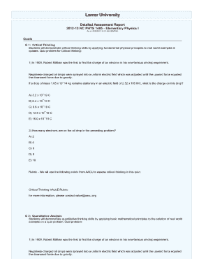 Fillable Online lamar 201213 NC PHYS 1405 Elementary Physics I Fax Email Print - pdfFiller