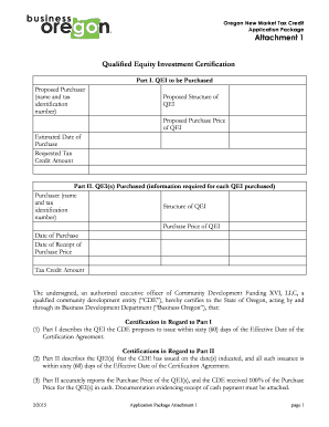 Fillable Online Attachment 1 Qualified Equity Investment Certification ...