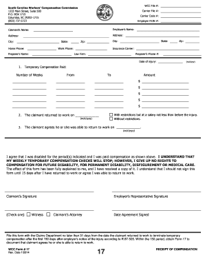 Fillable Online wcc sc WCC Form # 21 Employer's Request for Hearing ...