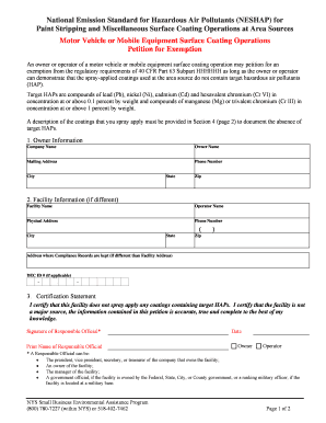 Fillable Online nysefc National Emission Standard for Hazardous Air ...