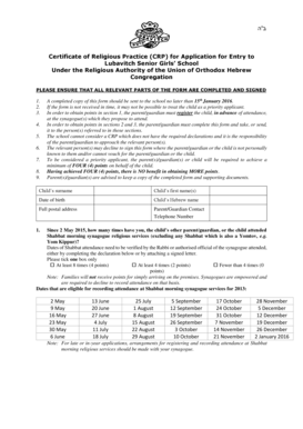 Fillable Online Certificate of Religious Practice CRP for bApplicationb ...