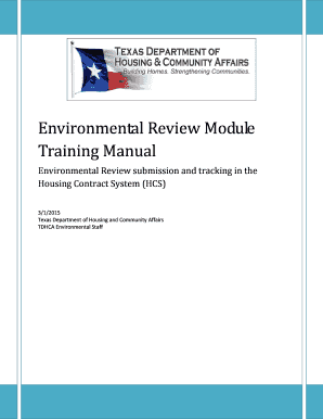 Fillable Online tdhca state tx Environmental Review Module Training ...