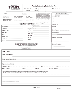 Fillable Online tvmdl tamu Poultry Laboratory Submission Form-10740-2 ...