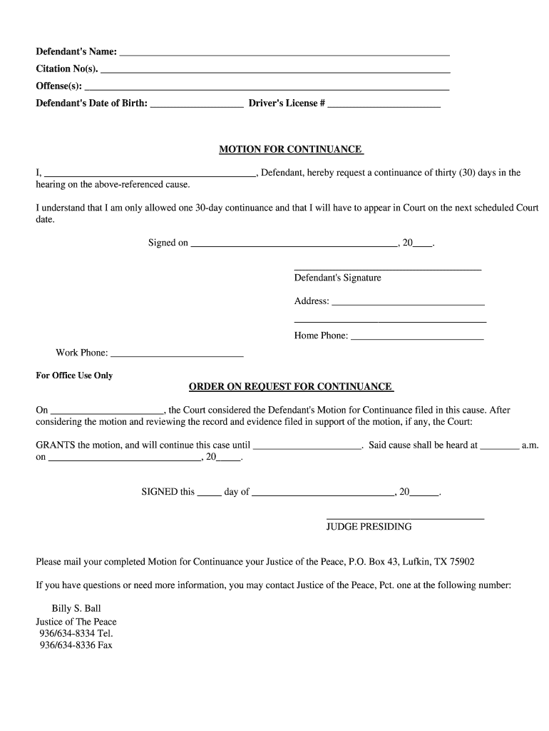 Fillable Online angelinacounty Defendants Name Citation Nos Offenses Defendants - angelinacounty ...