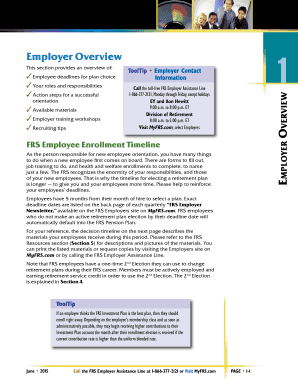 Fillable Online Employer Overview - MyFRS Fax Email Print - pdfFiller