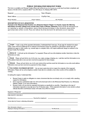 Fillable Online Public Information Request Form - coroseaumnus Fax ...